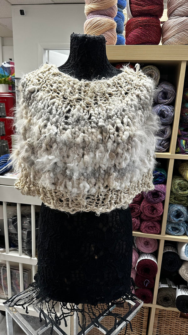EXCLUSIVE - SPINAWAY NATURAL ANGORA AND ALPACA CAPELET - Knitty Gritty ...